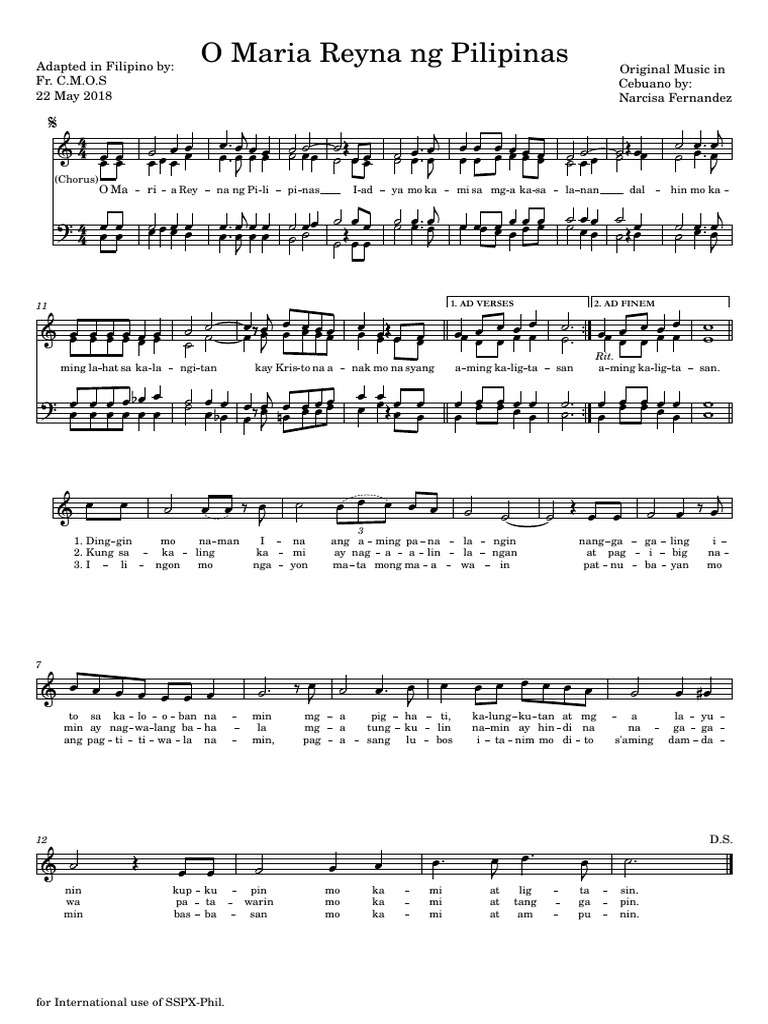 O Maria Reyna NG Pilipinas | PDF