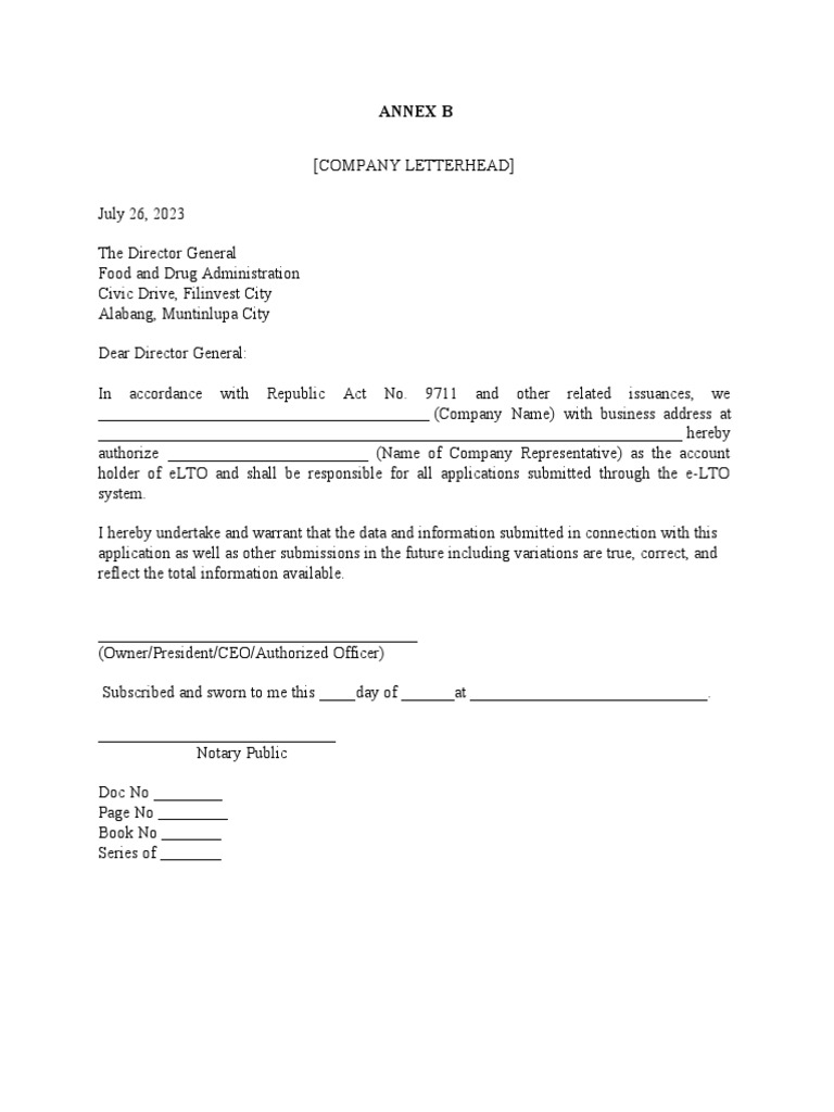 FDA - Annex B | PDF | Social Science