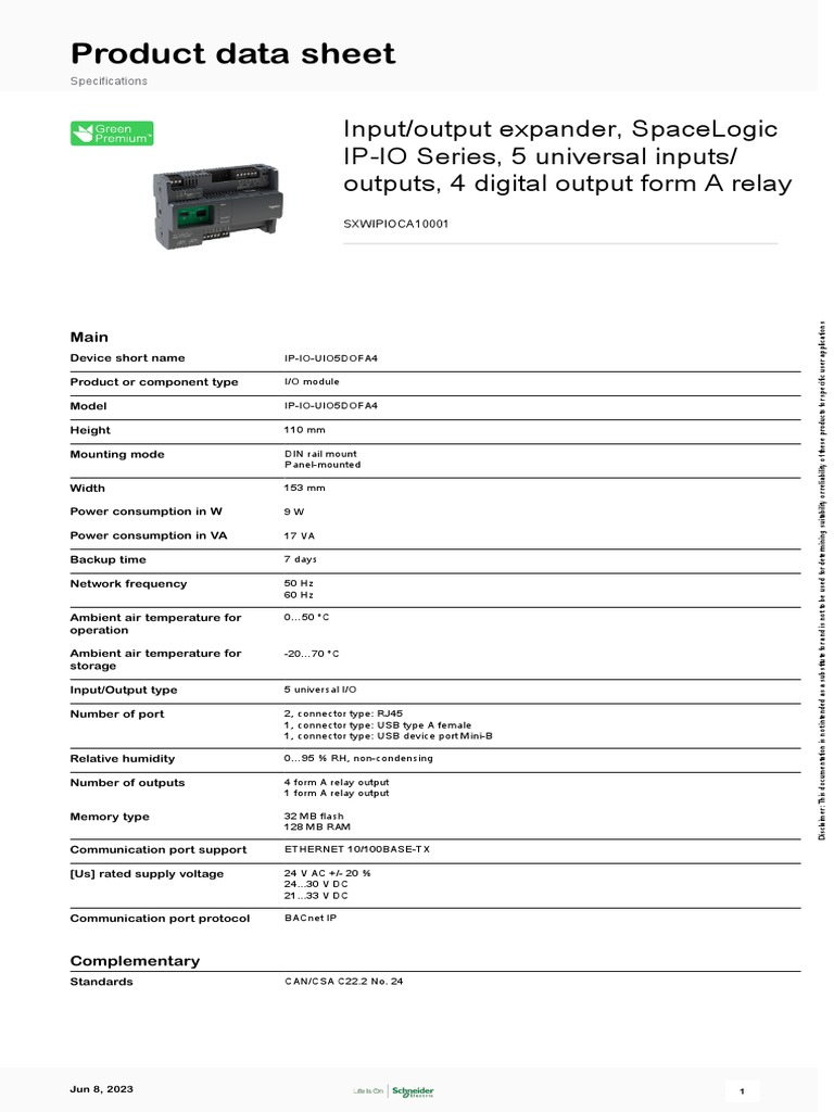 SpaceLogic™ MP-V Controller_SXWIPIOCA10001 | PDF | Usb | Electronics