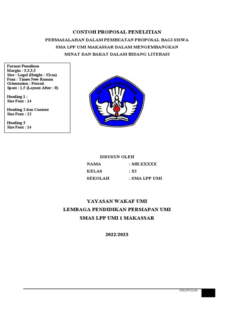 Contoh Proposal Penelitian | PDF