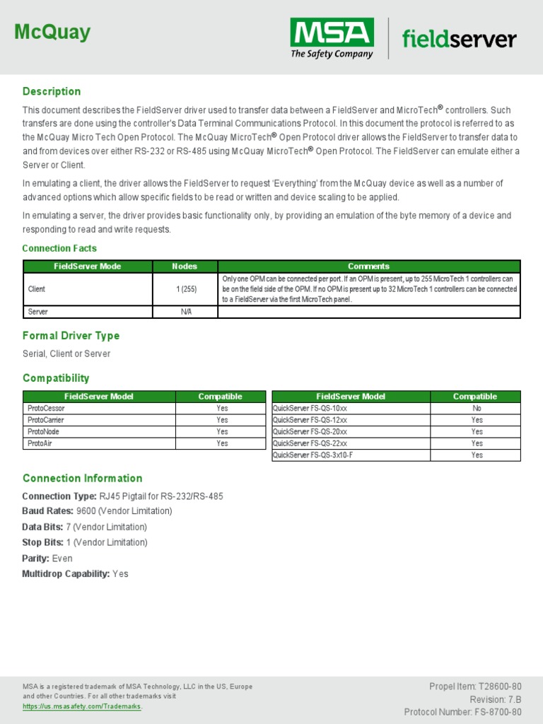PDS McQuay | PDF | Personal Computers | Computer Network