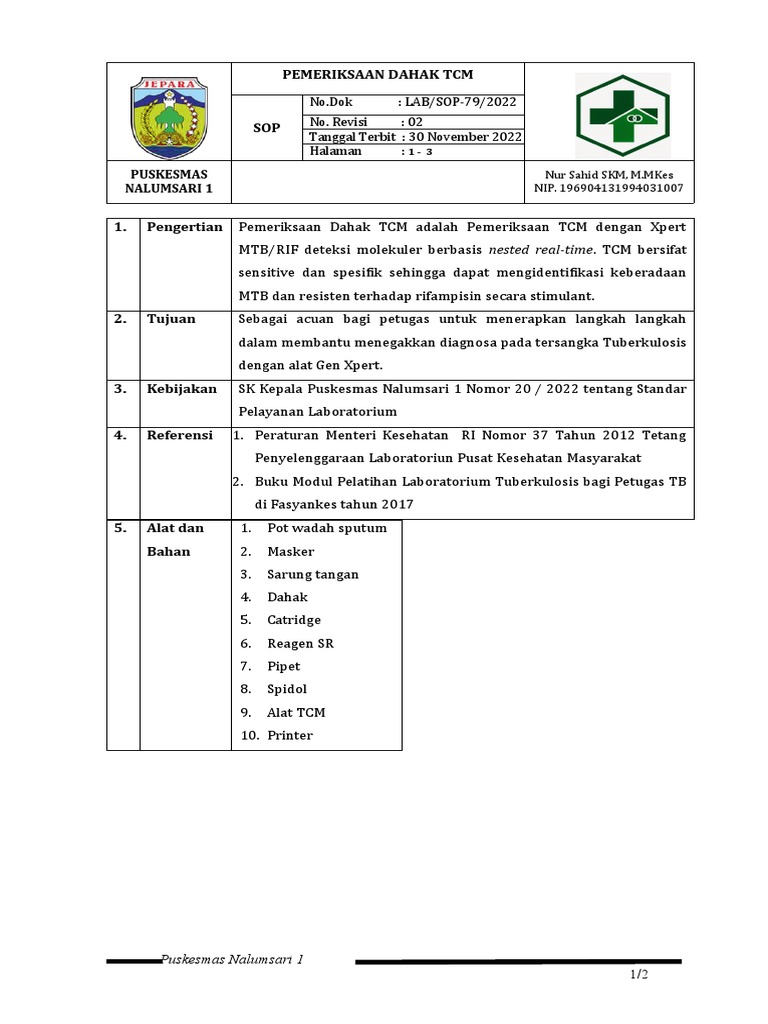 79-Pemeriksaan Dahak TCM | PDF
