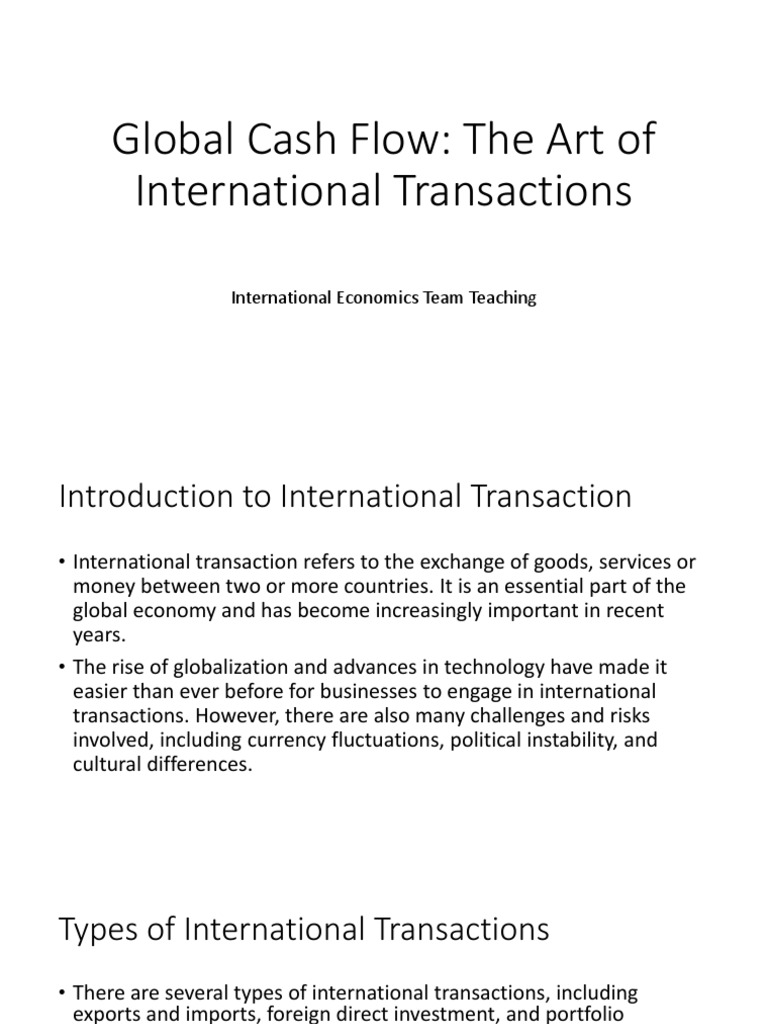 (Kuliah 9) Global Cash Flow | PDF | Capital Account | Balance Of Payments