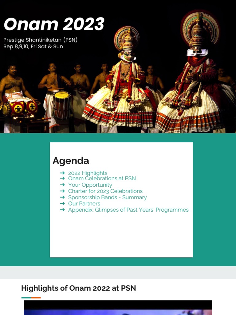 Onam Brochure | Download Free PDF | Kerala