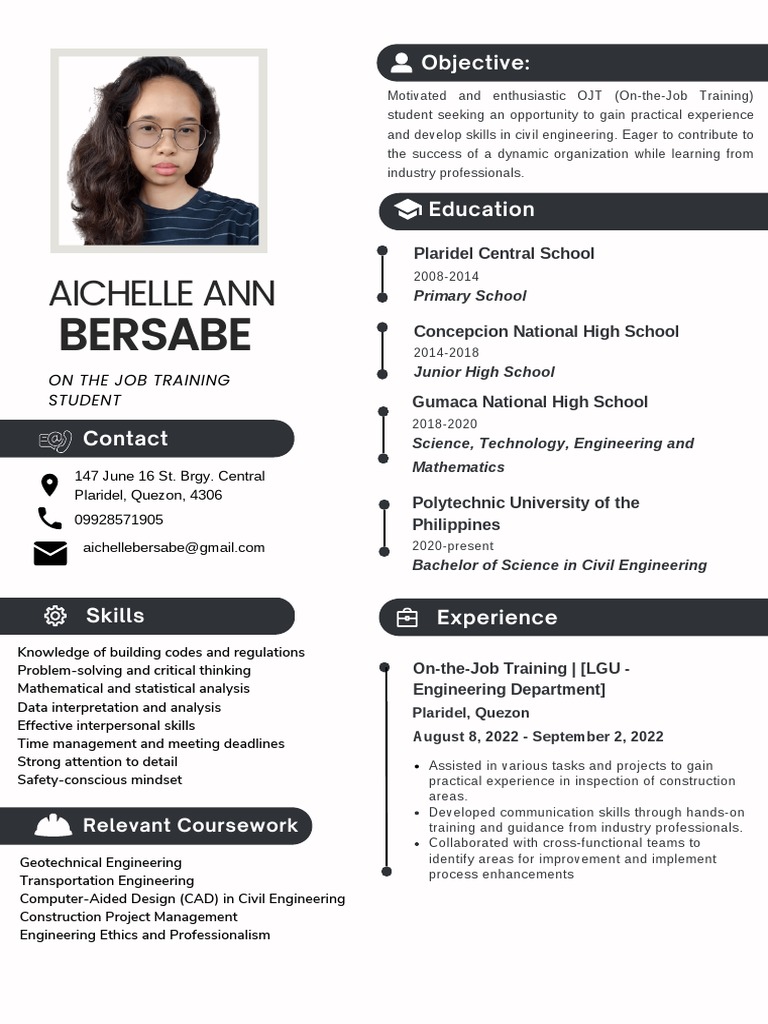 Black & White Minimalistic Professional Resume | PDF | Engineering | Cognitive Science