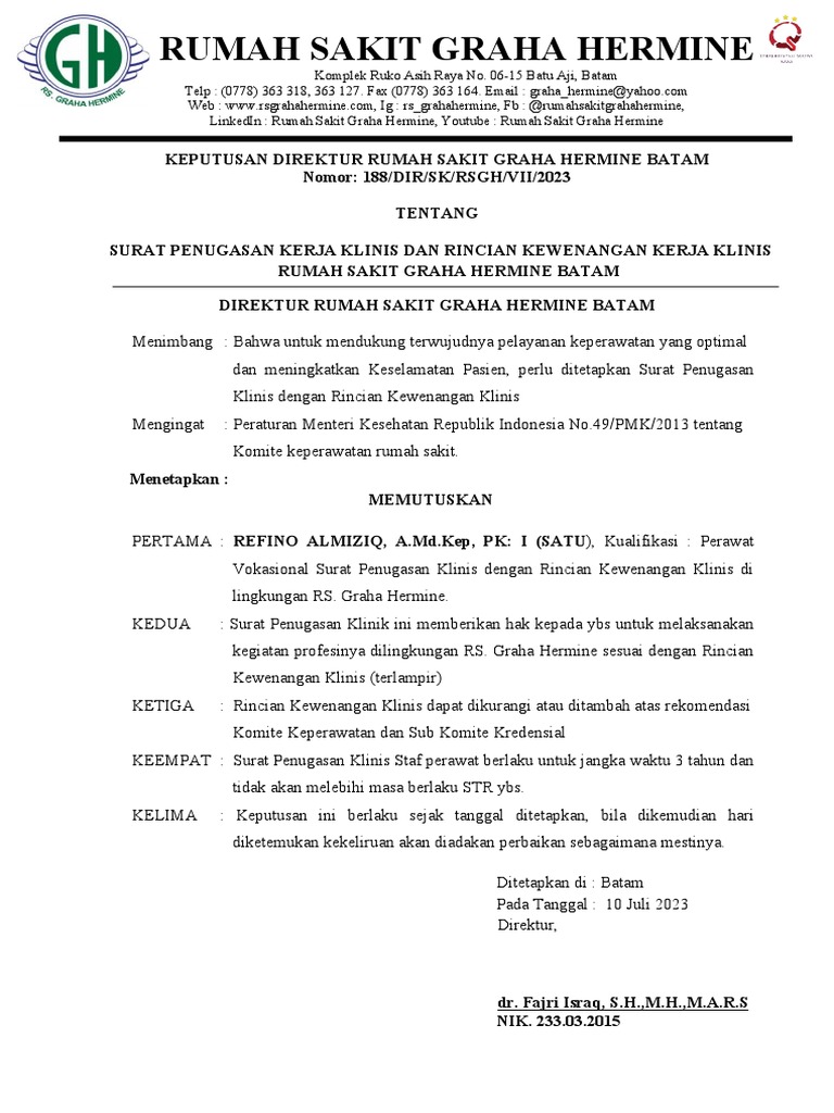 SPK Dan RKK Poliklinik | PDF