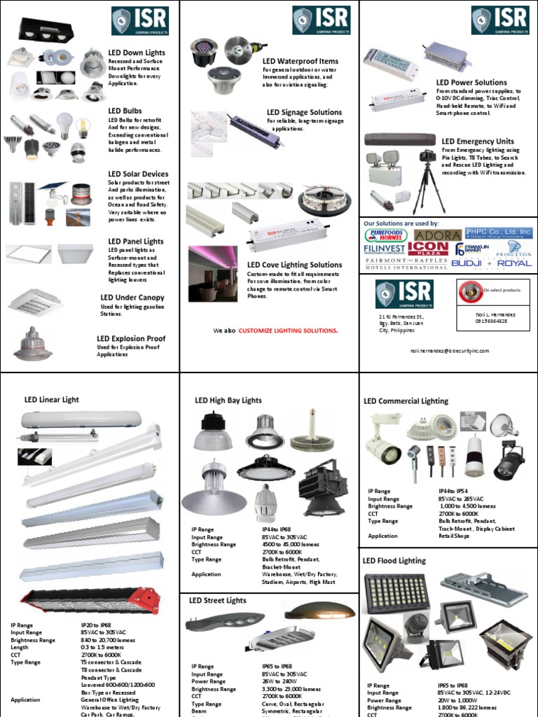 ISR LED Brochure | PDF | Lighting | Equipment