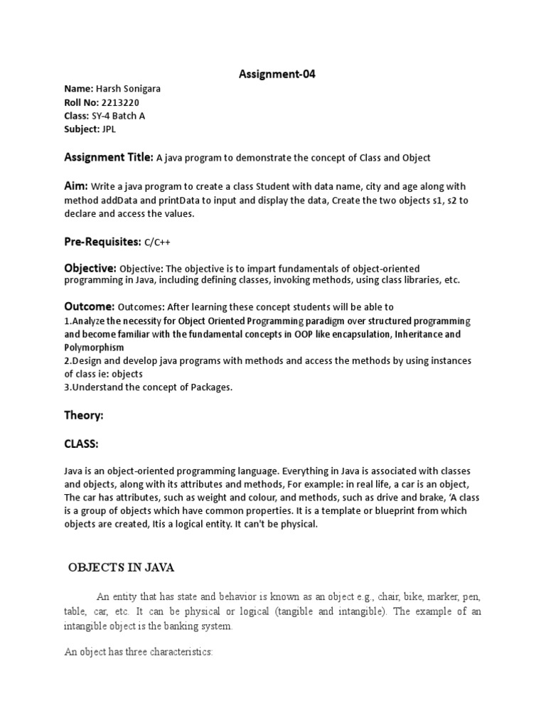 Jpl Assignment 04 Pdf Method Computer Programming Class Computer Programming 5251