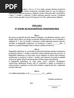Odluka o Blagajničkom Maksimumu | PDF