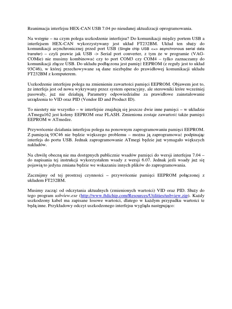 Reanimacja Interfejsu HEX | PDF