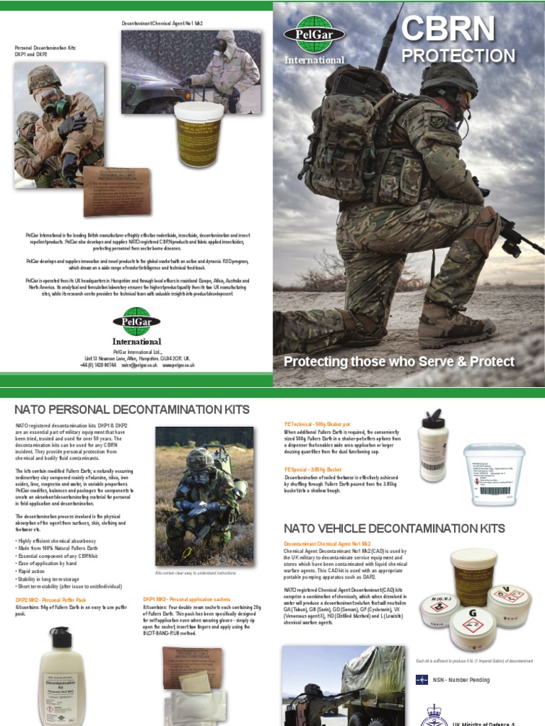 Brosur Decontamination Kits CBRN Protection | PDF | Chemical Weapon | Cbrn Defense