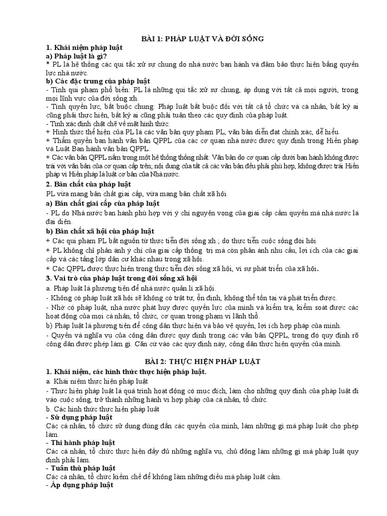 KIẾN THỨC GDCD 12 | PDF