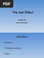 Hall Effect Presentation | PDF