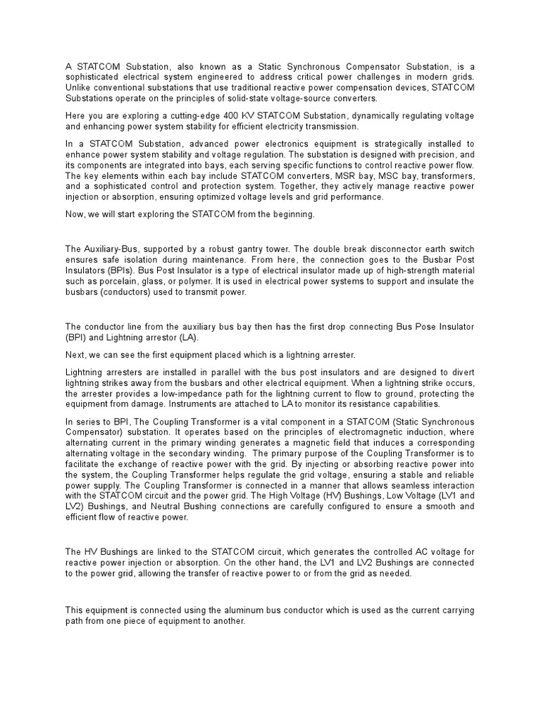 STATCOM VO - JP Version. | PDF | Electrical Substation | Electric Power ...