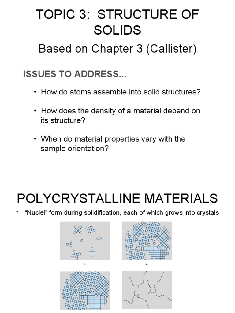 Structure of Solids | Download Free PDF | Crystal Structure | Crystallite