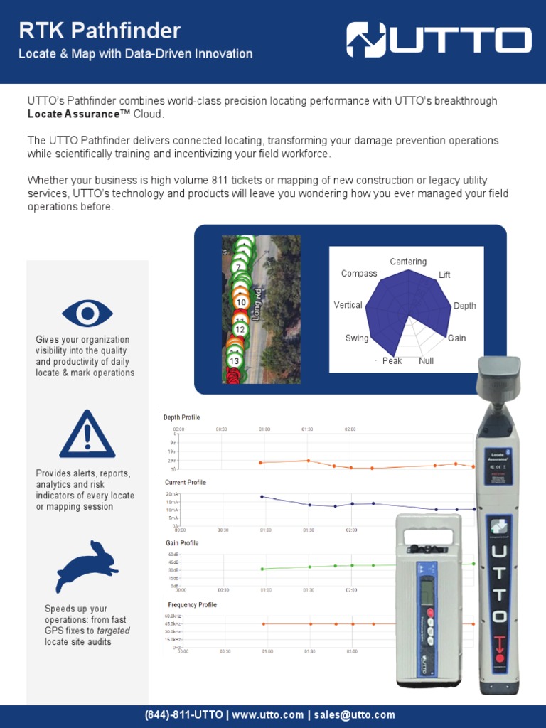 UTTO RTK Pathfinder Datasheet 3-22 v1.1 | PDF | Antenna (Radio) | Electricity