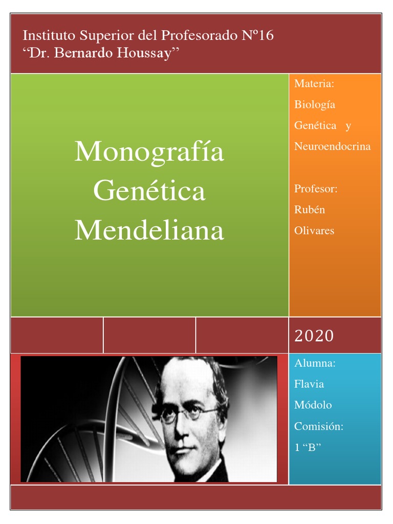Monografía - Genética Mendeliana | PDF | Dominancia (Genética) | Alelo