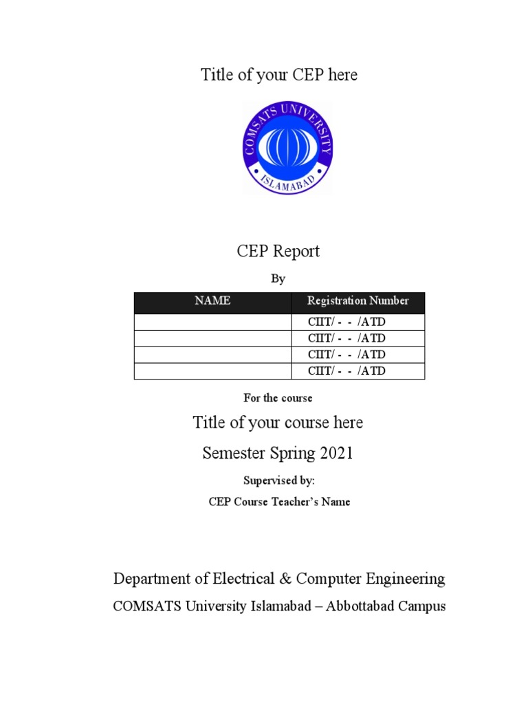 Template CEP Report | PDF | Simulation | Computer Science
