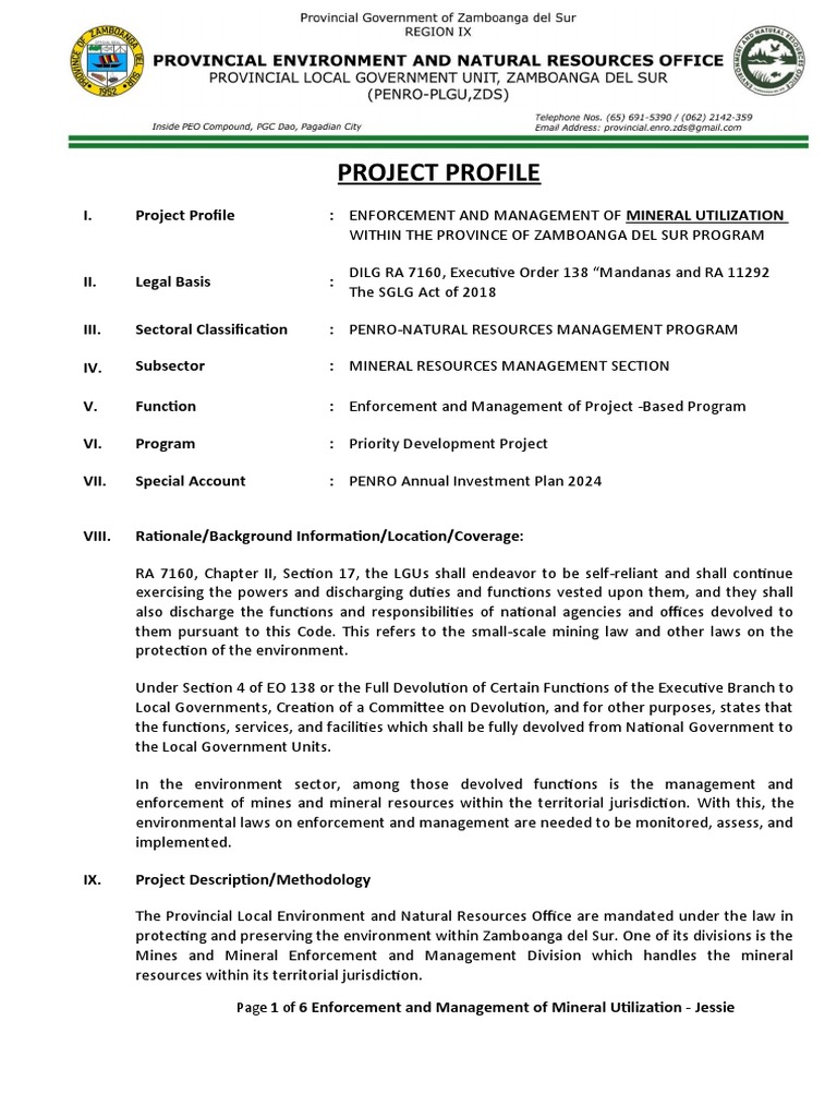 Aron 2024 Metallic Minerals Project Profile | PDF
