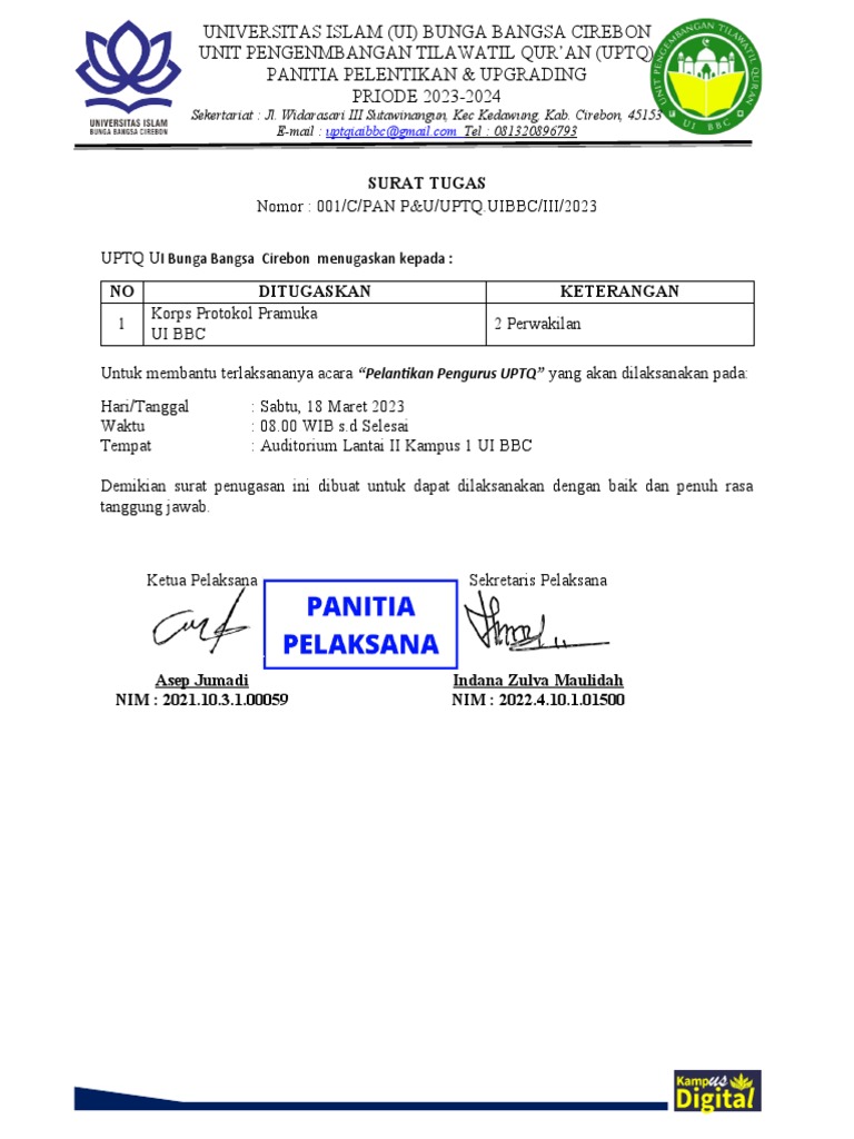 004 Surat Tugas KPP | PDF