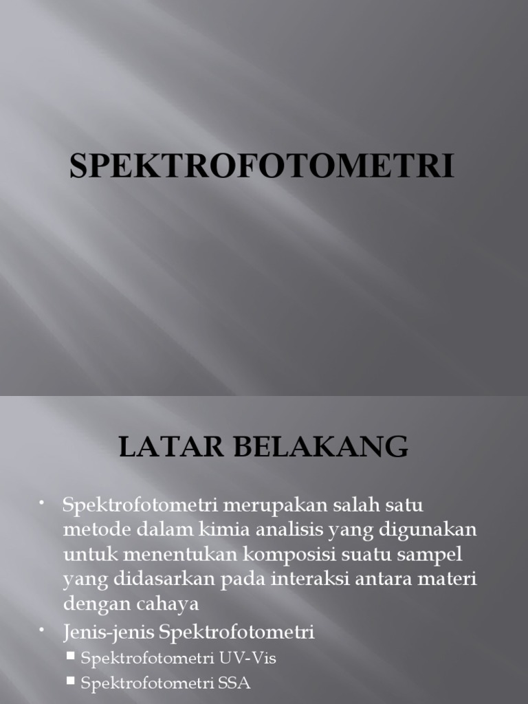 Rumus Absorbansi dalam Spektrofotometri | PDF | Sains & Matematika