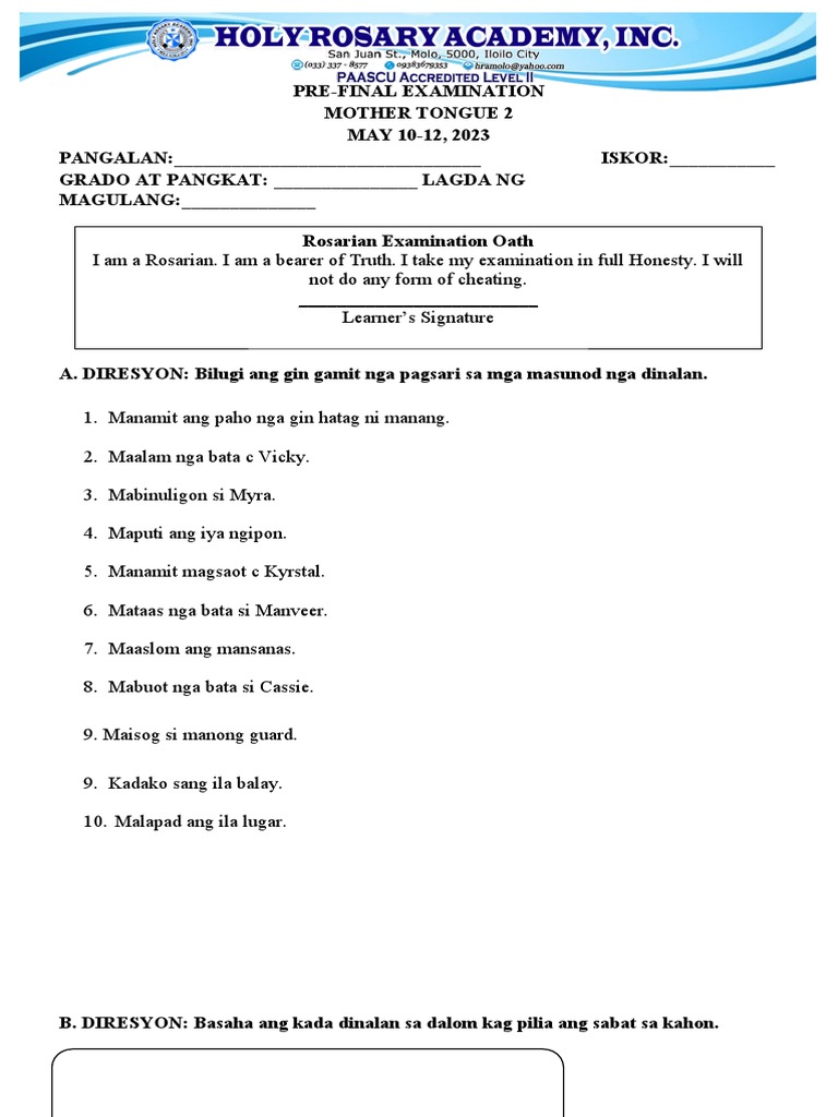 Pre Final MTB 2 2022 2023 | PDF