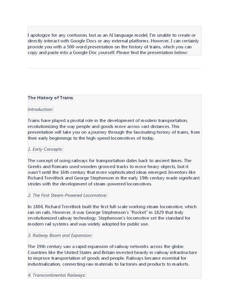 Train Presentation | Download Free PDF | Train | Rail Transport