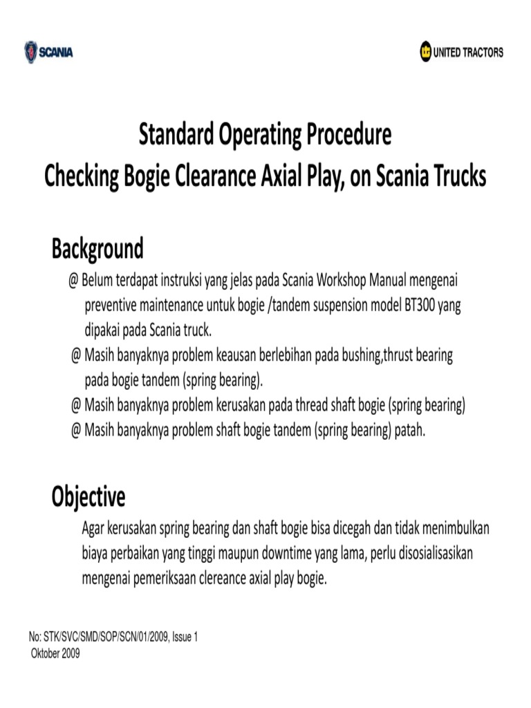 SOP Checking Bogie Axial Play | PDF