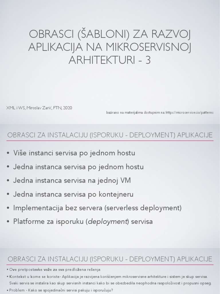 21 Mikroservisni Obrasci | PDF