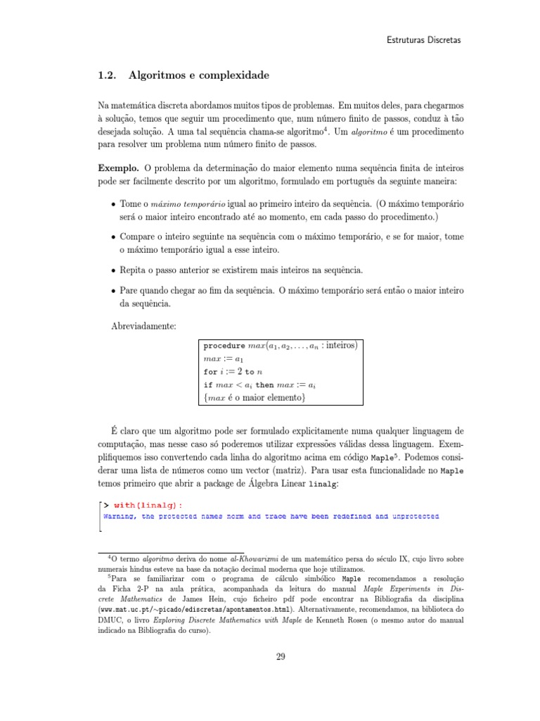 Algoritmos e Complexidade | PDF | Algoritmos | Sequência