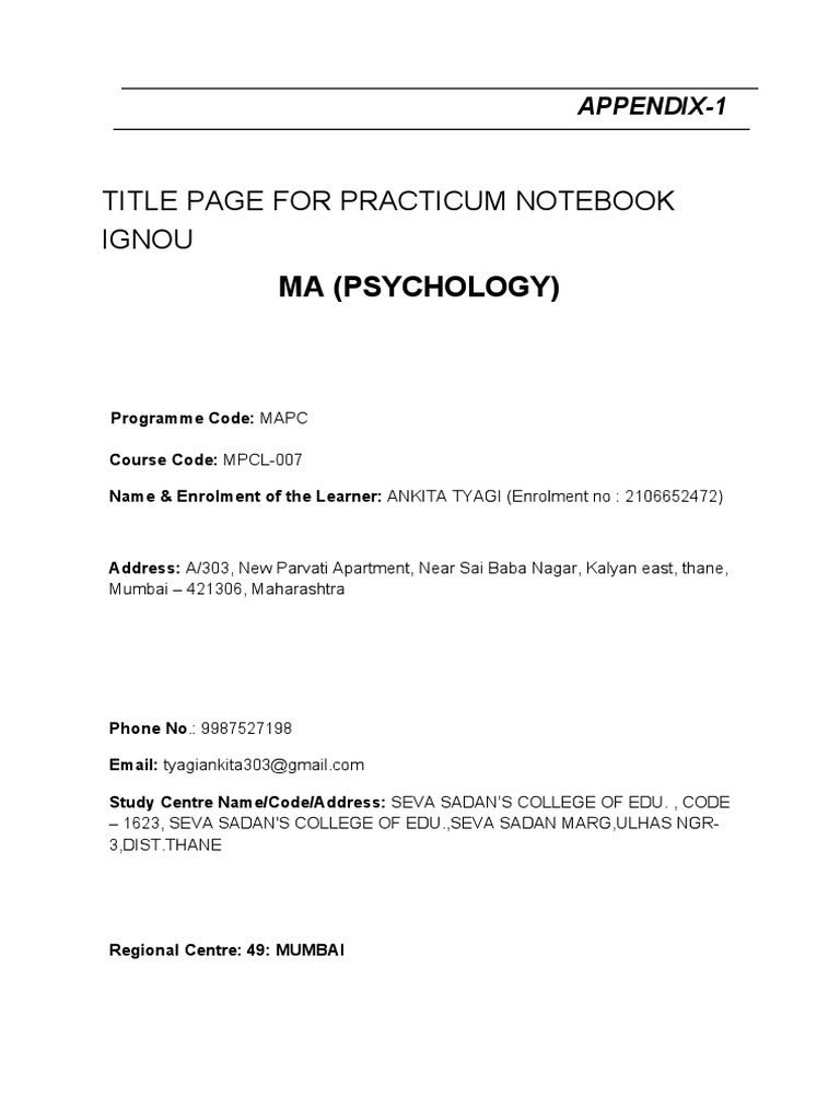 Practical 1st Yr Mapc | PDF | Behaviorism | Intelligence