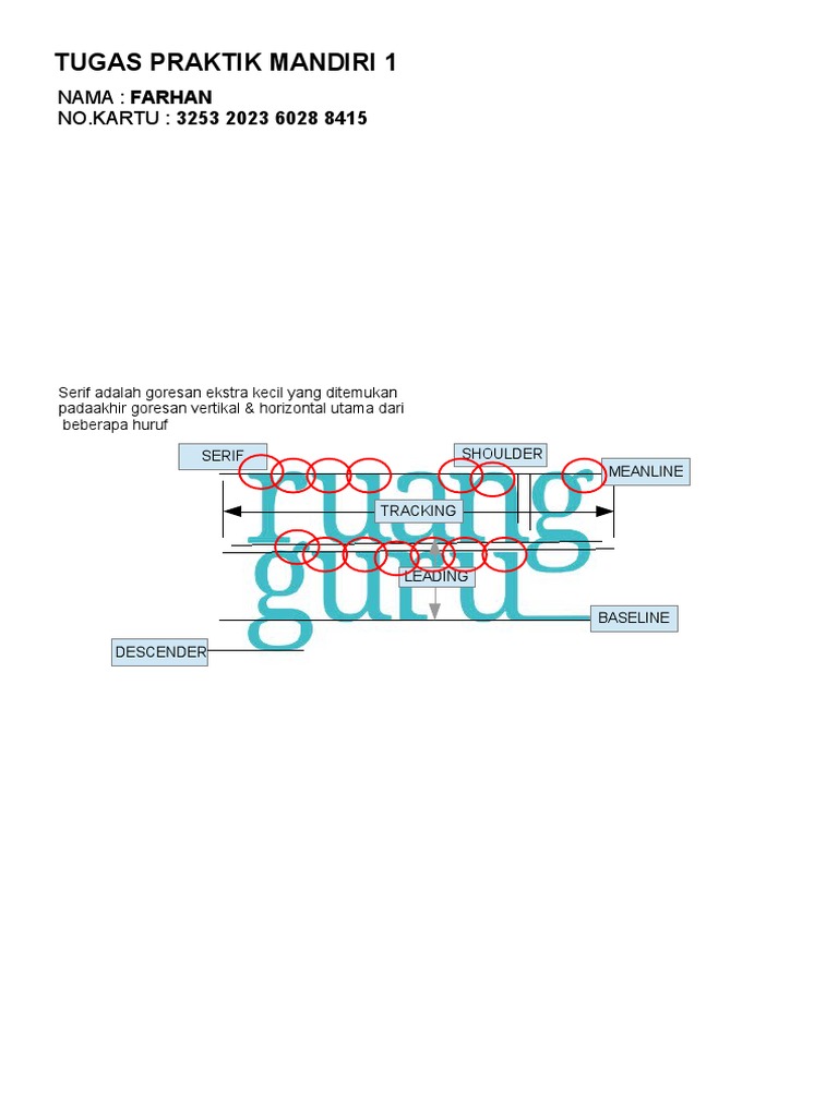 Tipografi Ruangguru TPM Sesi 2 (1) FARHAN | PDF