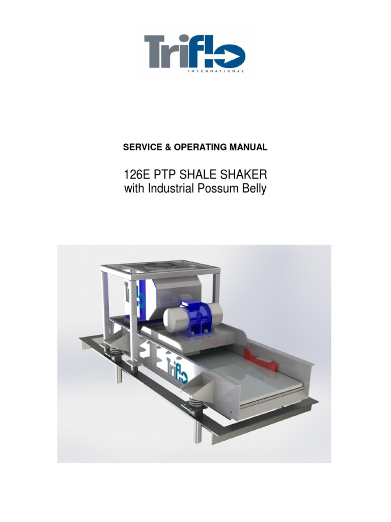 126e PTP Shale Shaker Operations Manual | PDF | Bearing (Mechanical ...