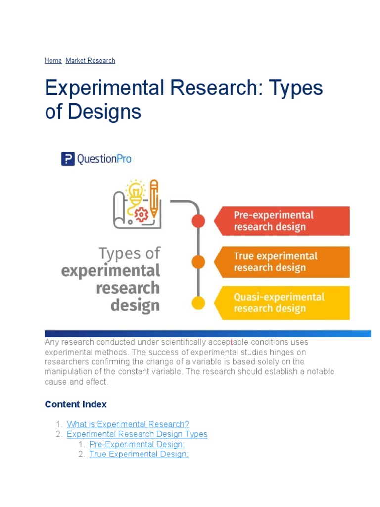 Experimental Research | PDF | Experiment | Design Of Experiments