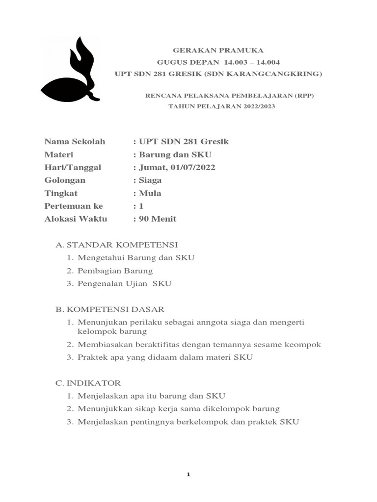 Kak Hanafi RPP Siaga 2022-2023 | PDF