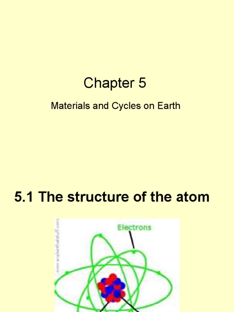 Materials and Cycles on Earth | PDF | Atomic Nucleus | Atoms