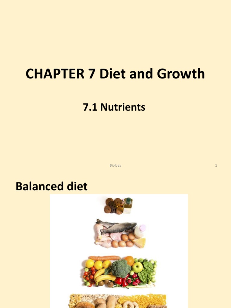 Unit 7 Diet and Growth | PDF | Food Energy | Diet & Nutrition