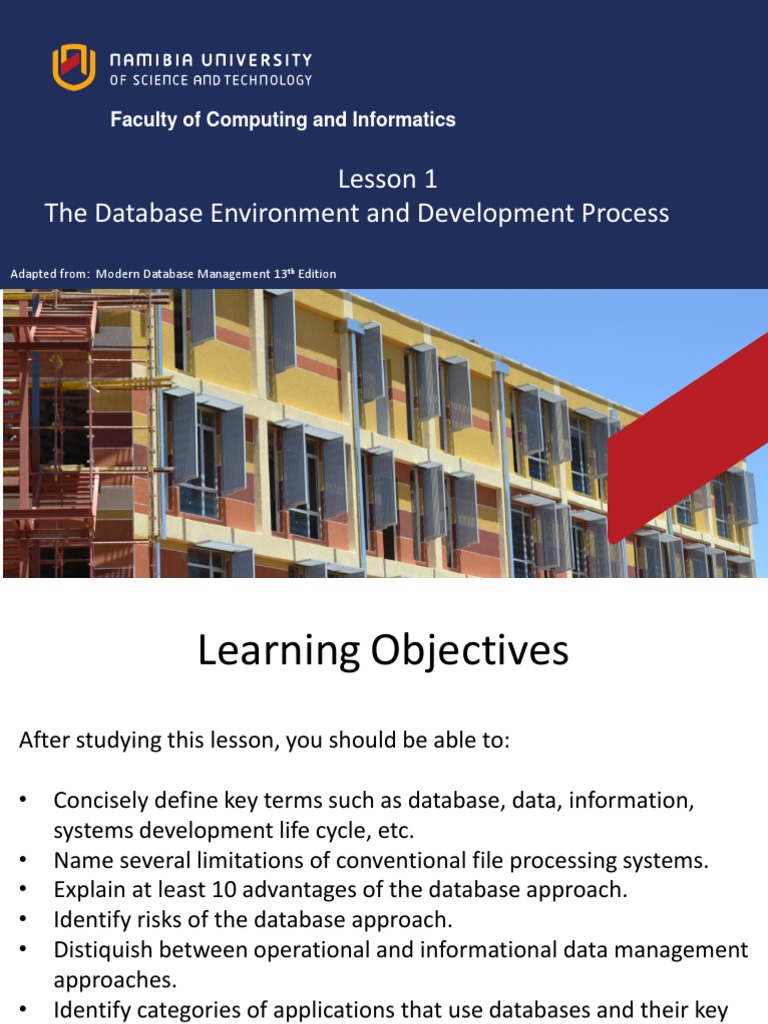 Lesson 1 - The Database Environment and Development Process | PDF | Software Development Process ...