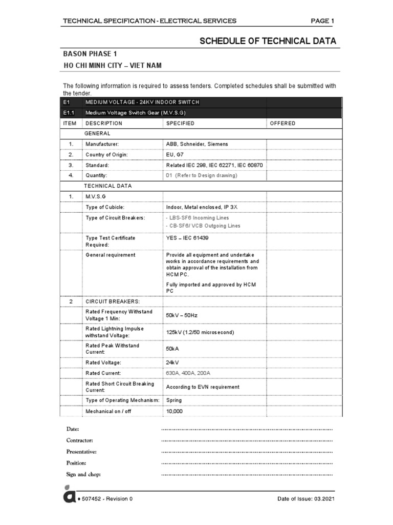 Aurecon - Technical Data-Bason Phase 1-ELE | PDF | Pixel | Camera
