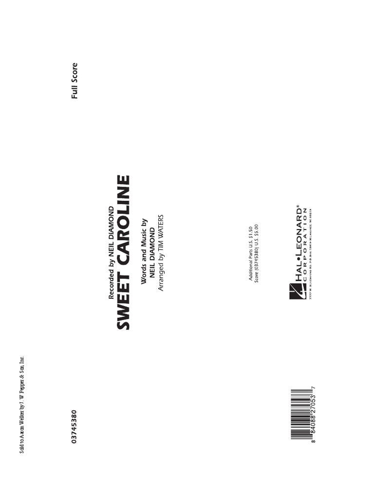 Sweet-Caroline Partitura | PDF