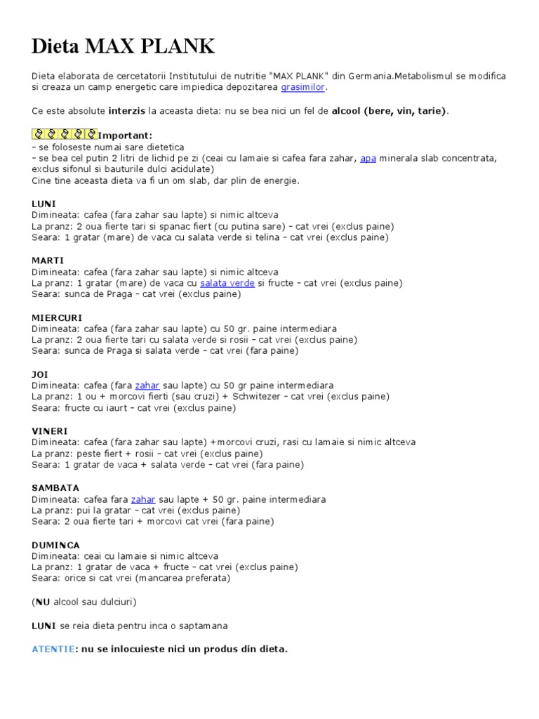 Dieta Max Planck | PDF