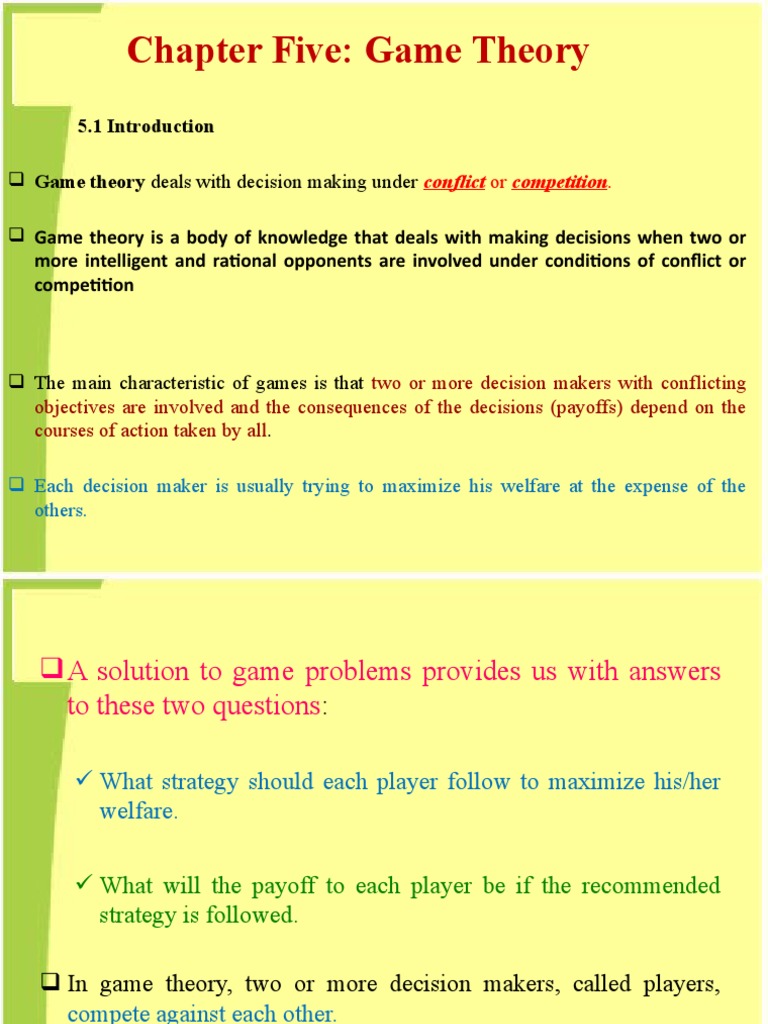 Ch-5 Game Theory | PDF | Game Theory | Gaming