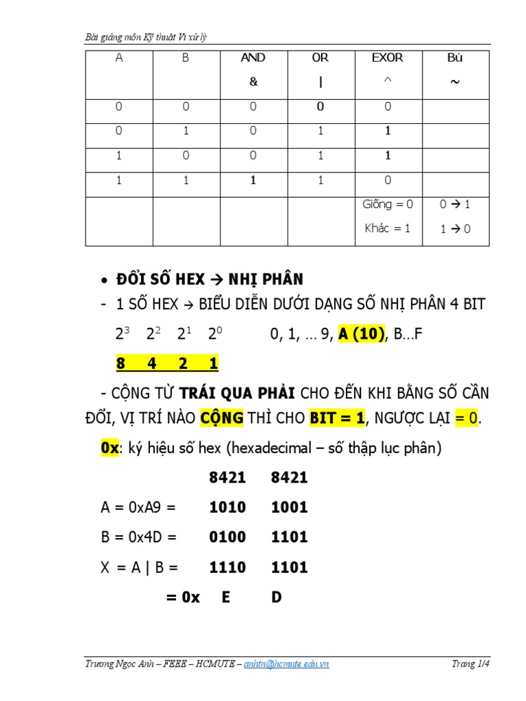 On Tap Doi So Hex - Bin | PDF