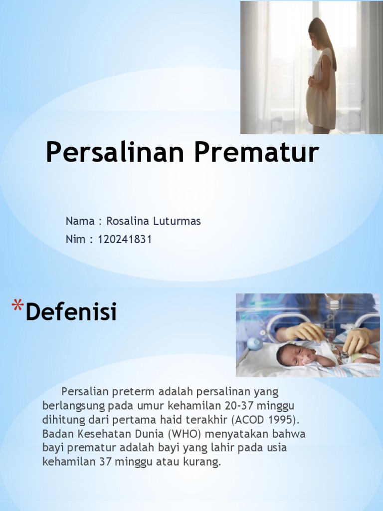 Persalinan Prematur OCHA | PDF