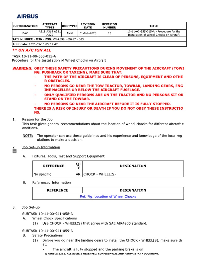 Wheel Chocks On Aircraft | PDF