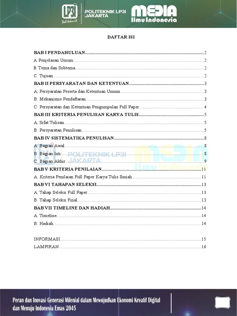 Isi Panduan LKTI | PDF