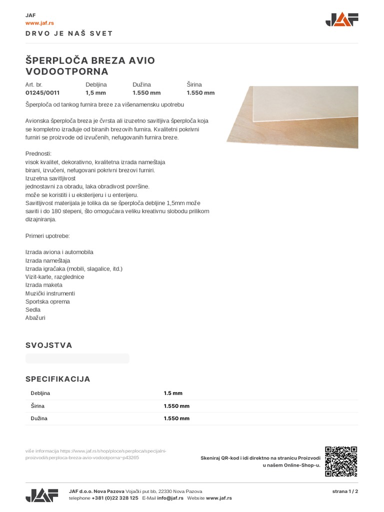 JAF Sperploca 1,5mm | PDF