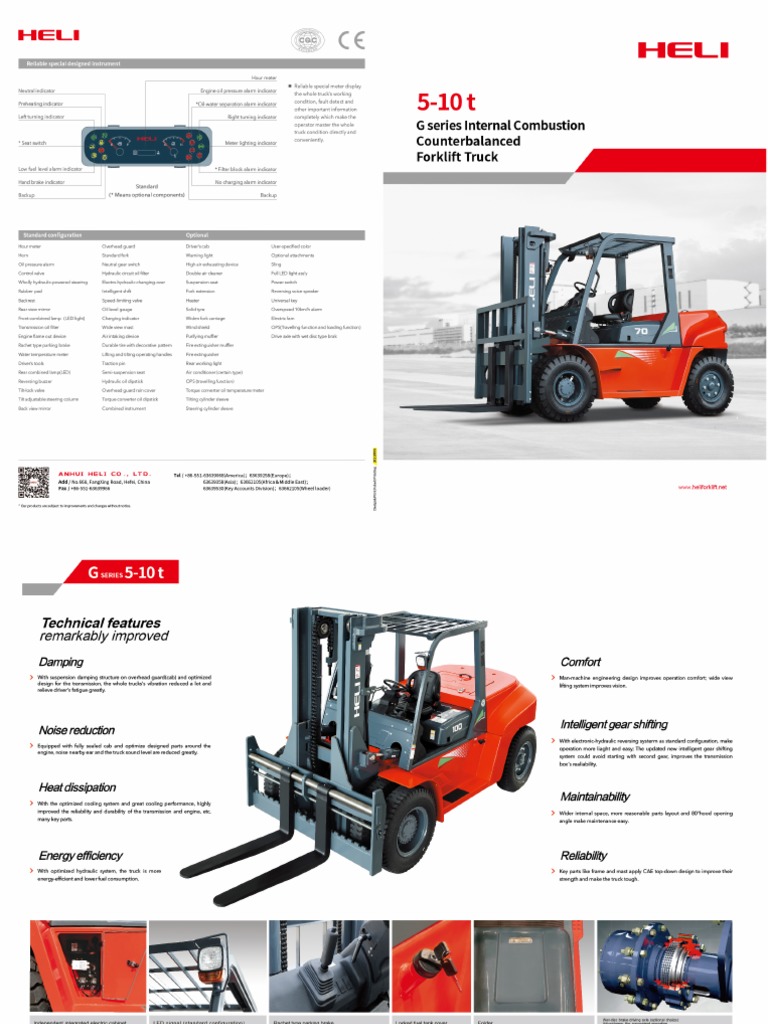 HELI G Series 5-10t IC Forklift Truck | PDF