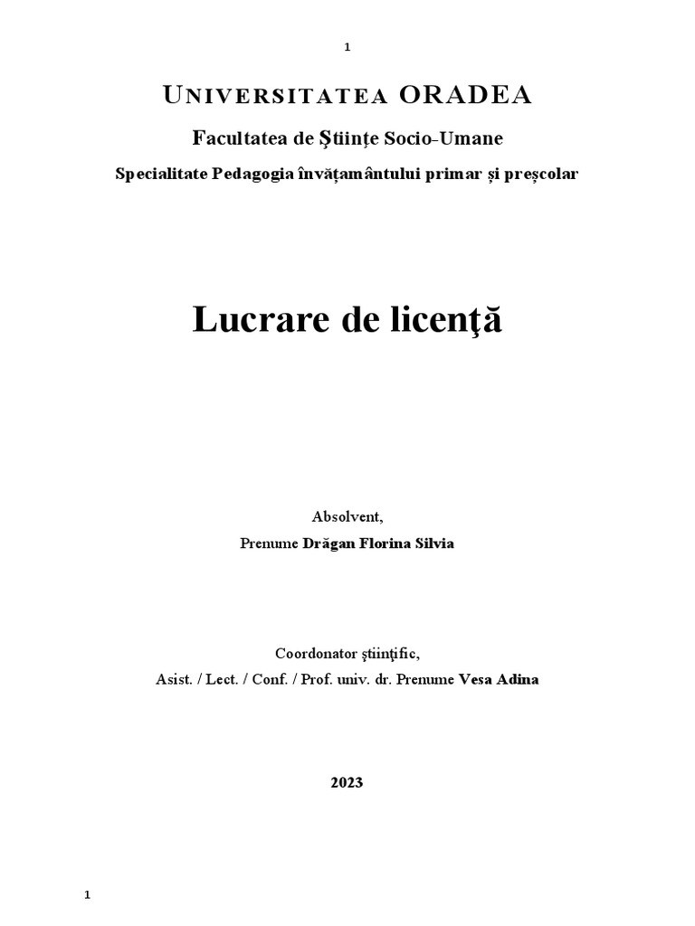 Licenta | PDF