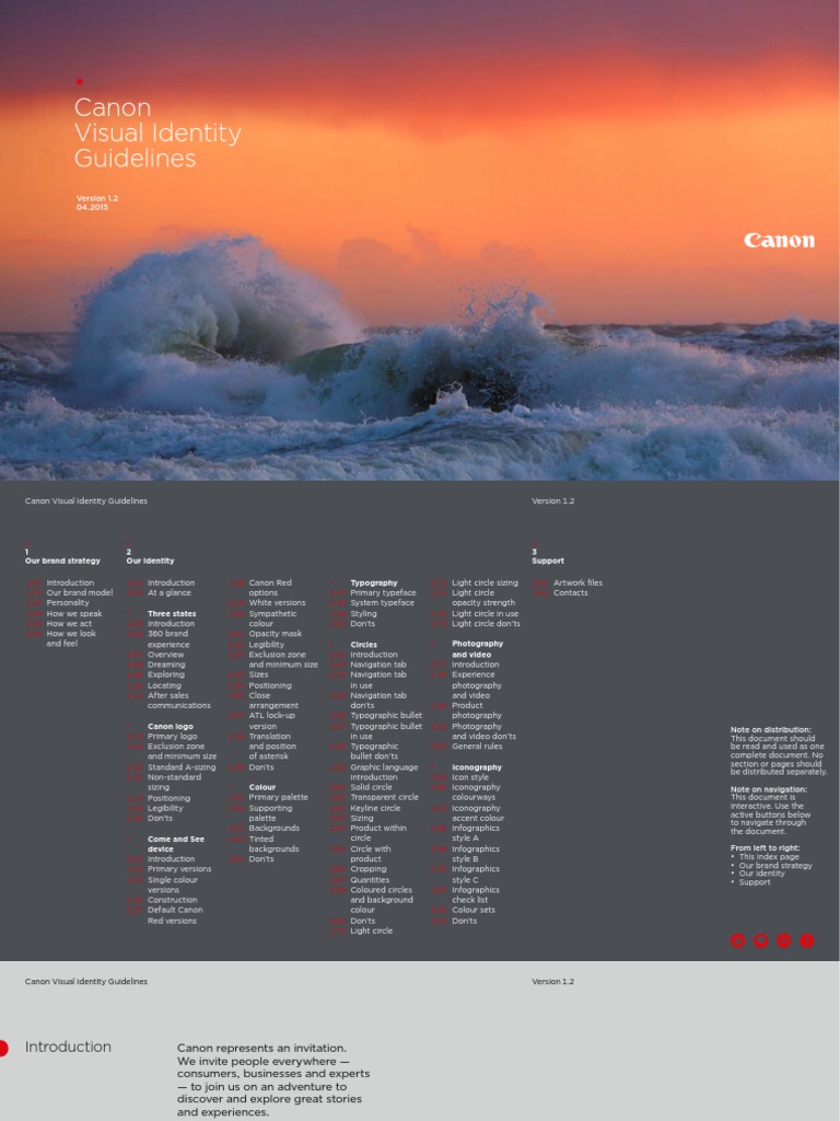 Canon Visual Identity Guide | PDF | Brand | Typography